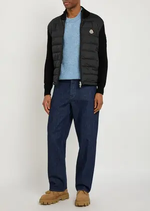 Moncler Quilted Cotton And Shell Jacket