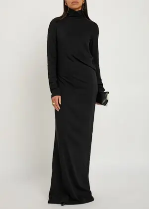 TOTEME High-neck Stretch-crepe Maxi Dress