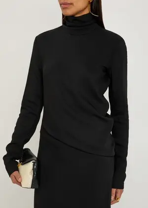 TOTEME High-neck Stretch-crepe Maxi Dress