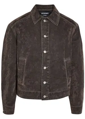 Jacquemus La Veste De Nîmes Mirada Brushed Denim Jacket - Khaki
