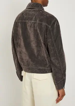 Jacquemus La Veste De Nîmes Mirada Brushed Denim Jacket - Khaki