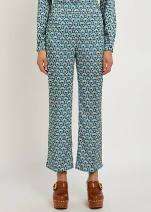 Etro Patterned Satin Trousers