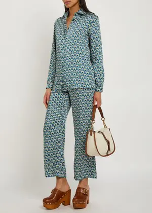 Etro Patterned Satin Trousers