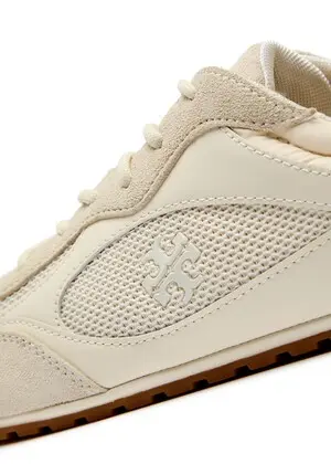 Tory Burch Panelled Suede Sneakers - Cream