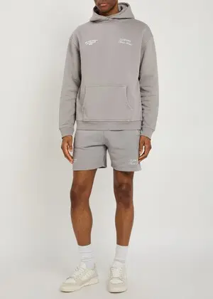 CLUB 1984 Melrose Hooded Cotton Sweatshirt - Grey