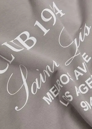 CLUB 1984 Melrose Hooded Cotton Sweatshirt - Grey