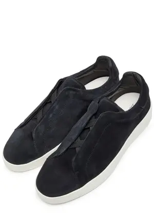 JUDE LLOW Luca Suede Sneakers - Navy