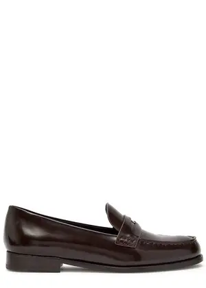 Tory Burch Glossed Leather Loafers