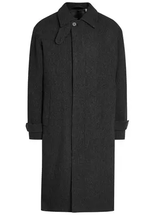 Nn07 Gibson Wool-blend Coat - Charcoal