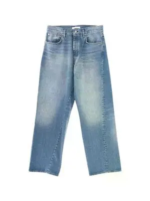 SUNFLOWER Faded-effect Denim Straight Leg Jeans - Blue