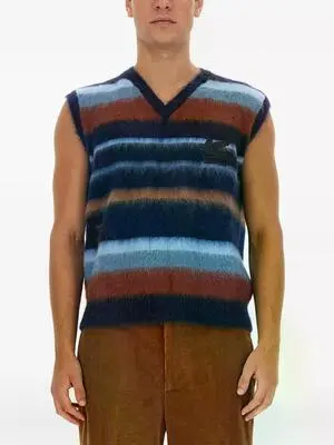 Etro Striped V-neck Vest