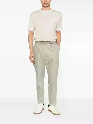 Eleventy Ribbed-trim T-shirt
