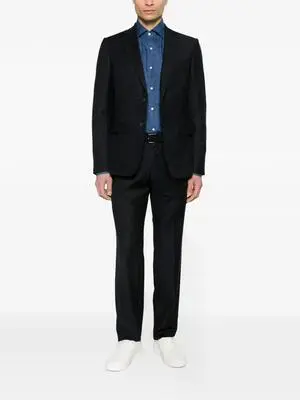 Isaia Buttoned Long-sleeve Shirt