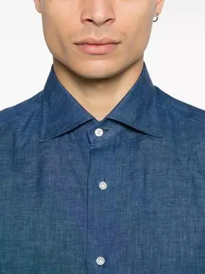 Isaia Buttoned Long-sleeve Shirt