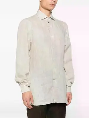 Isaia Buttoned Long-sleeve Shirt