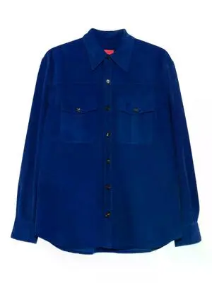Isaia Chest-pocket Shirt - Blue