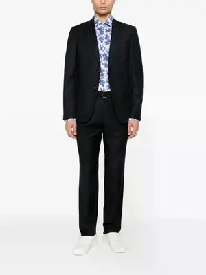 Isaia Floral-pattern Long-sleeve Shirt