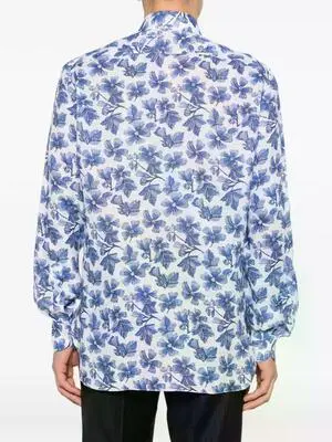 Isaia Floral-pattern Long-sleeve Shirt