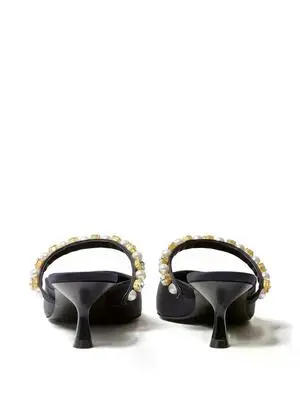 Stella McCartney Elsa Pearl-embellished Heeled Mules - Blue