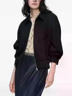 MAISON MARGIELA Virgin Wool Bomber Jacket - Black