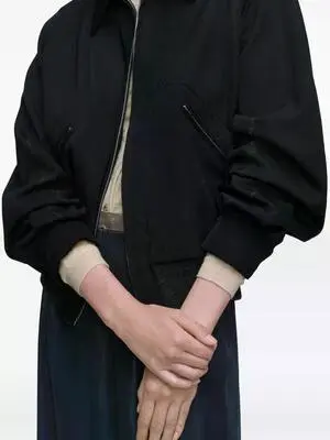 MAISON MARGIELA Virgin Wool Bomber Jacket - Black