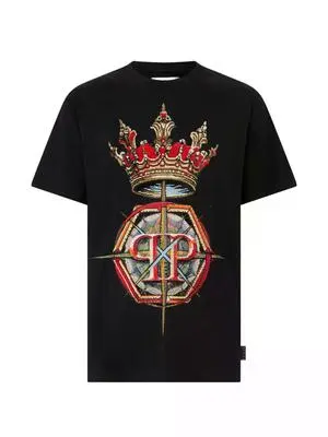 Philipp Plein Rhinestone Round-neck T-shirt - Black