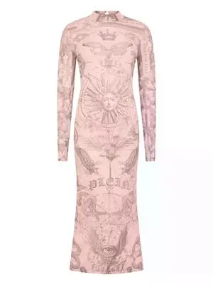 Philipp Plein Open-back Tulle Maxi Dress