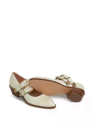 Chloé Susan Buckle-embellished Pumps - Neutrals