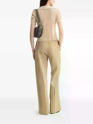 PATOU Embroidered-logo Top - Neutrals
