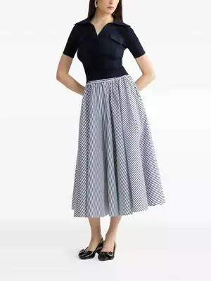 PATOU Logo-embroidered Top - Blue