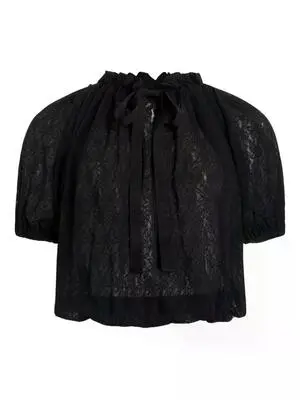 PATOU Lace-detail Blouse - Black