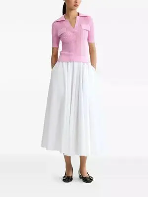 PATOU Logo-embroidered Top - Pink