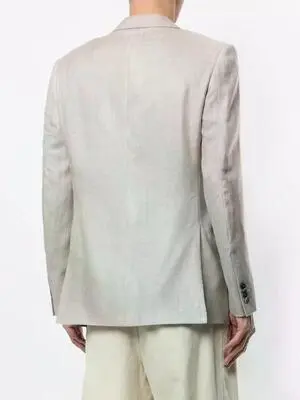 Zegna Single Breasted Blazer - Neutrals
