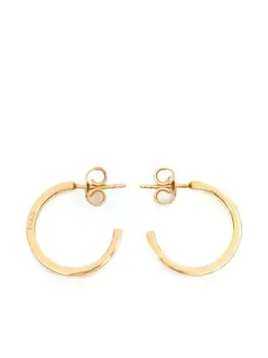MAISON MARGIELA Logo Hoop Earrings - Gold