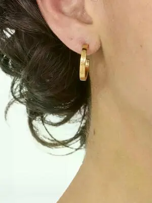 MAISON MARGIELA Logo Hoop Earrings