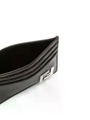 Fendi Ff-plaque Card Holder - Brown