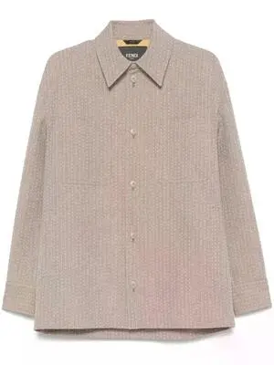 Fendi Jacquard-stitching Shirt Jacket