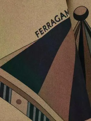 FERRAGAMO Geometric-print Cape