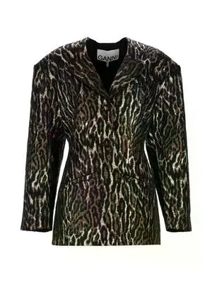 GANNI Animal-print Blazer