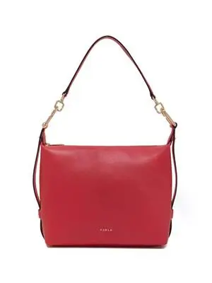 Furla Tonie Metal Logo Chain Shoulder Bag - Red