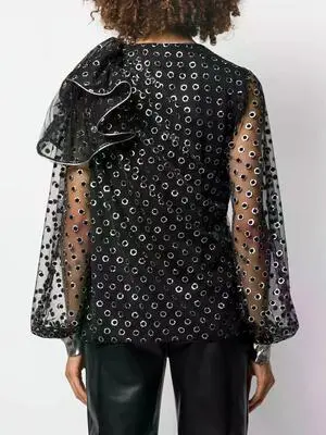 Alberta Ferretti Eyelet Detail Blouse