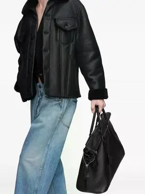 MAISON MARGIELA Xl 5ac Zip Leather Tote Bag