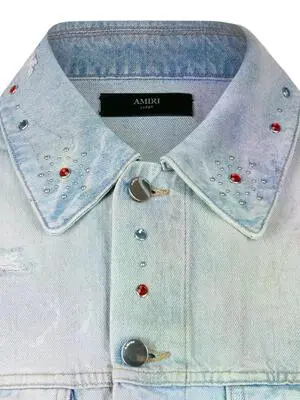 Amiri Distressed-effect Embellished Jacket