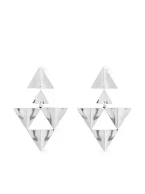 Isabel Marant Étoile Triangle Geometric Earrings Silver