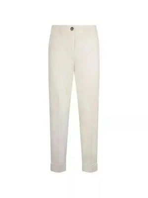 Peserico Raw Edge Hem Pants For Women