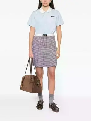 Miu Miu Scalloped Collar Short Sleeve Shirt