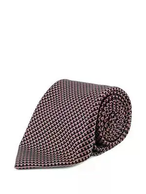 TOM FORD Patterned Pointed Tip Tie - Pink