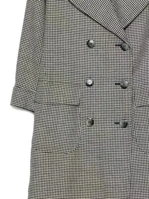 Saint Laurent 1990 Houndstooth Double-breasted Coat