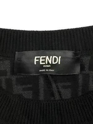 Fendi Ff Logo-pattern Knitted Top