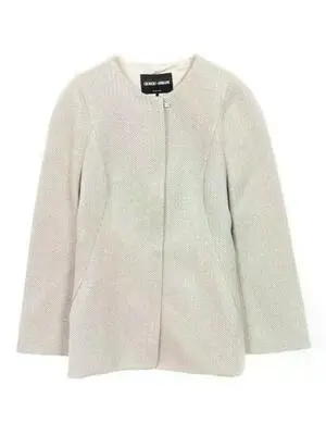 Giorgio Armani 2010s Zip-up Collarless Jacket